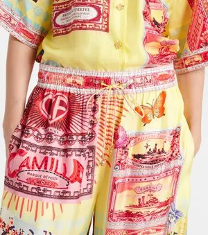 Camilla Printed Silk Wide-leg Pants