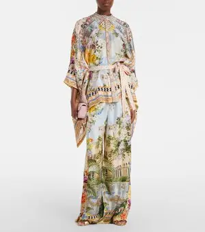 Camilla Printed Silk Wide-leg Pants
