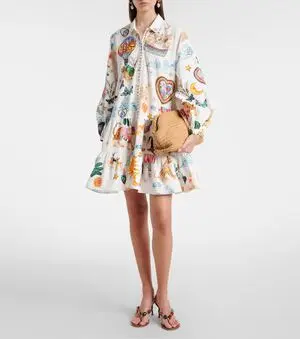 Camilla Printed Cotton Minidress