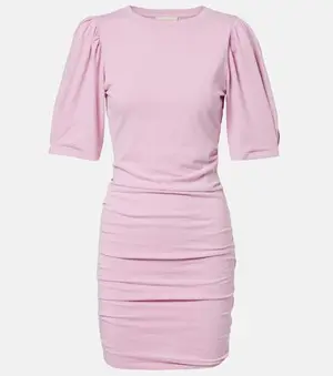 Female Mockneck Ruched Dresses