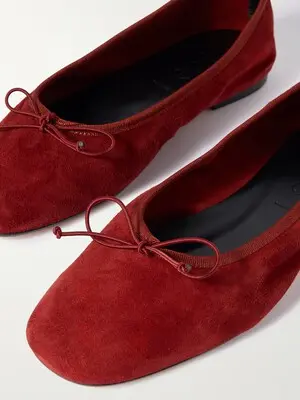 AeydĒ Tiby Suede Ballet Flats - Red
