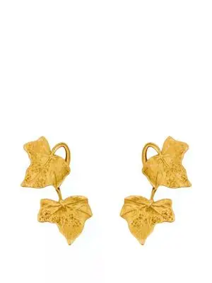 Oscar De La Renta Leaf Drop Earrings - Gold