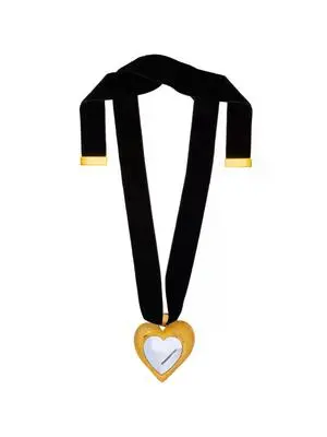 Oscar De La Renta Heart-pendant Choker Necklace - Gold