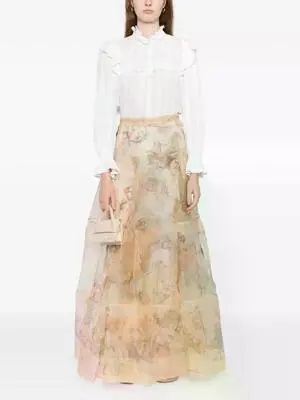 Zimmermann Rebellion Lantern Maxi Skirt - Neutrals