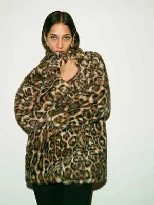 REFORMATION Faux Fur Sable Coat