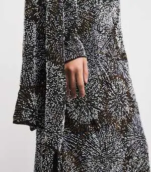 Rabanne Sequinned Cape Gown