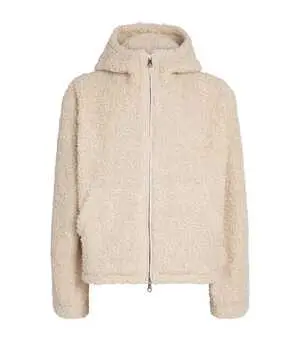 COLE BUXTON Faux Shearling Hooded Jacket