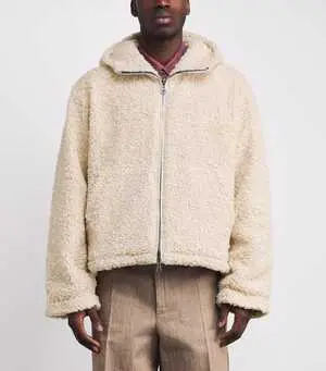 COLE BUXTON Faux Shearling Hooded Jacket