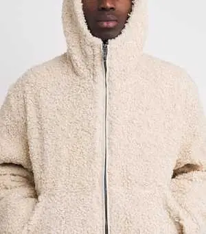 COLE BUXTON Faux Shearling Hooded Jacket