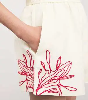 Camilla And Marc Linen-blend Embroidered Eviva Shorts