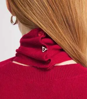 AERON Wool-cashmere Wrap Sweater - Red