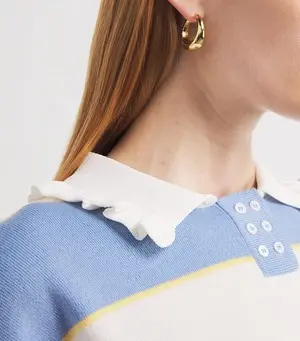 Claudie Pierlot Striped Polo Sweater