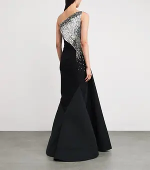 Safiyaa Crepe Embellished Tia Gown