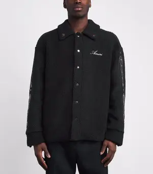 Amiri Fleece Studded Bones Overshirt
