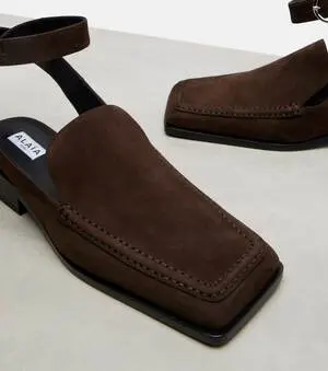 Alaïa Leather Flats - Brown