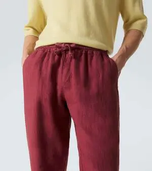 Fedeli Linen Tape Trousers - Red