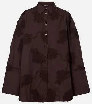 ROTATE BY BIRGER CHRISTENSEN Lipy Embroidered Cotton Shirt