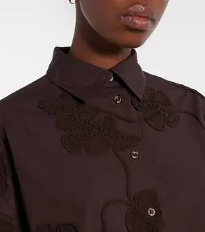ROTATE BY BIRGER CHRISTENSEN Lipy Embroidered Cotton Shirt