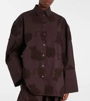 ROTATE BY BIRGER CHRISTENSEN Lipy Embroidered Cotton Shirt