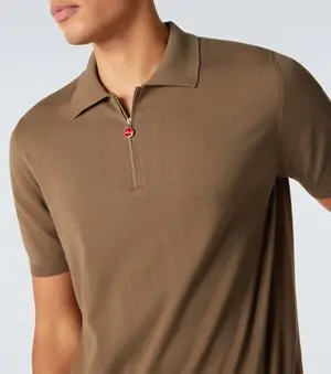 Kiton Cotton Half-zip Polo Shirt - Green