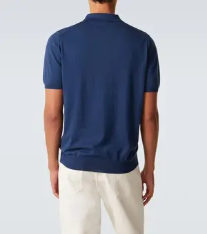 Kiton Cotton Half-zip Polo Shirt - Blue