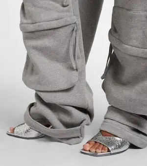 JIMMY CHOO Skye 70 Metallic Leather Mules - Silver
