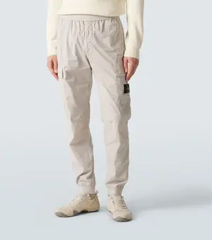 Stone Island Compass Cotton-blend Cargo Pants - Grey
