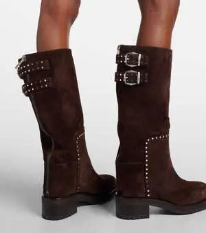 JIMMY CHOO Brooklyn 50 Studded Knee-high Boots