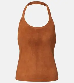 Stouls Suede Halterneck Minidress