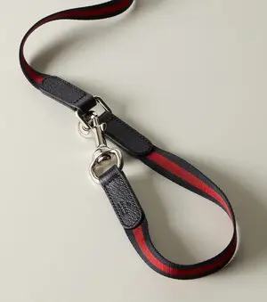 Gucci Web Stripe Dog Leash