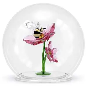 SWAROVSKI Idyllia Glass Ball Bee And Flowers - Pink