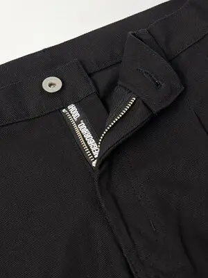 NEIGHBORHOOD Cropped Wide-leg Cotton-twill Trousers - Black