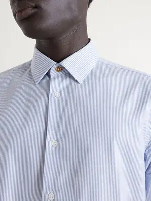 Paul Smith Striped Cotton-poplin Shirt - Blue