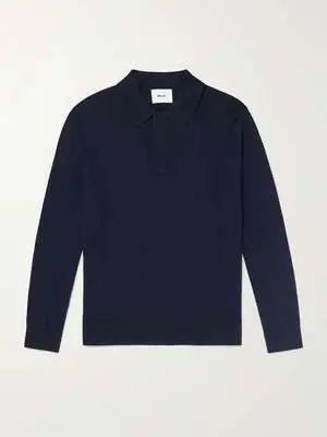 Nn07 NN07 - Emerson 6605 Wool Polo Shirt - Men - Blue - S Navy