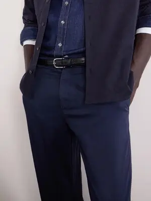 Eleventy Slim-fit Cotton-blend Twill Chinos - Blue