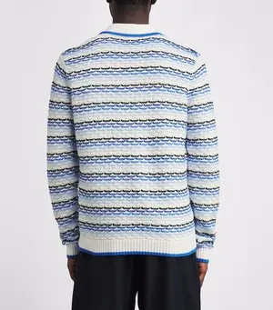 Casablanca Cotton Tuck-stitch Polo Shirt
