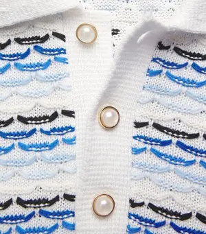 Casablanca Cotton Tuck-stitch Polo Shirt