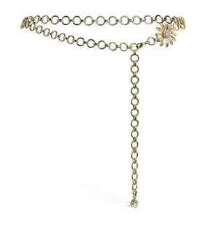 Maje Embellished Chain Belt - Blue