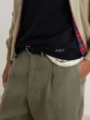 A.p.c. Logo-intarsia Cotton Polo Shirt - Black
