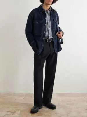 Acne Studios Checked Organic Cotton-flannel Shirt - Black