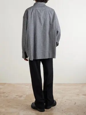 Acne Studios Checked Organic Cotton-flannel Shirt - Black