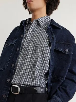 Acne Studios Checked Organic Cotton-flannel Shirt - Black