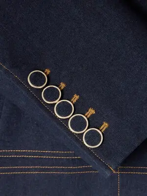 Veronica Beard Barrington Crystal-embellished Denim Jacket - Blue