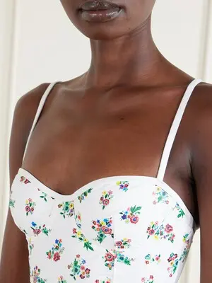 Tory Burch Balcony Underwired Floral-print Swimsuit - Multi