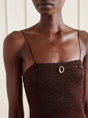 Oseree Lumière Micro Belt Metallic Swimsuit