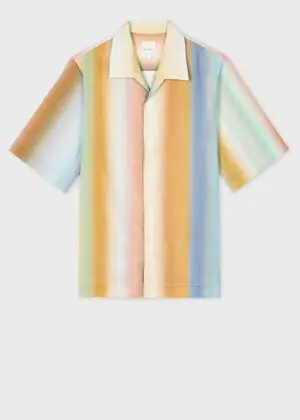 Paul Smith Oversized 'smith Stripe' Lyocell-cotton Shirt