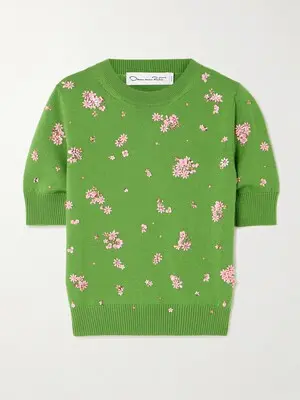 Oscar De La Renta Applique Sweaters For Women