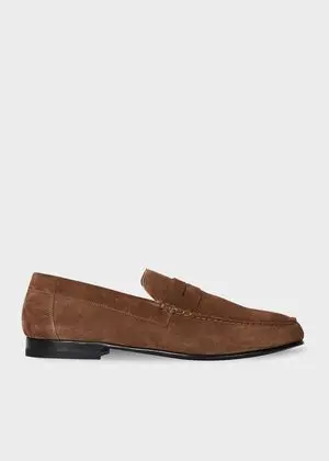 Men's Brown Suede Loafers