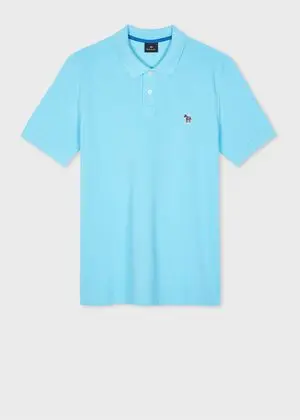 Paul Smith Bright Zebra Logo Polo Shirt - Blue