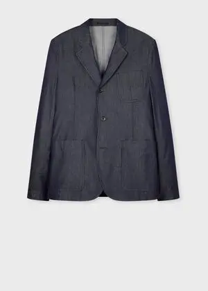 Paul Smith Indigo Cotton-twill Three-button Blazer
